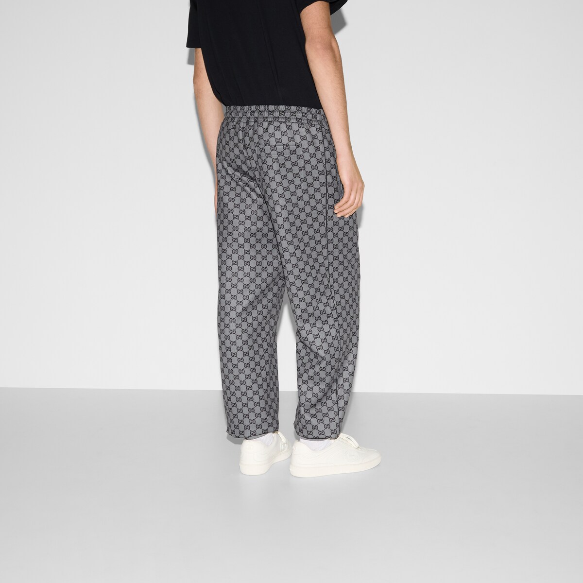 GG neoprene jogging trouser in grey and black | GUCCI® NZ