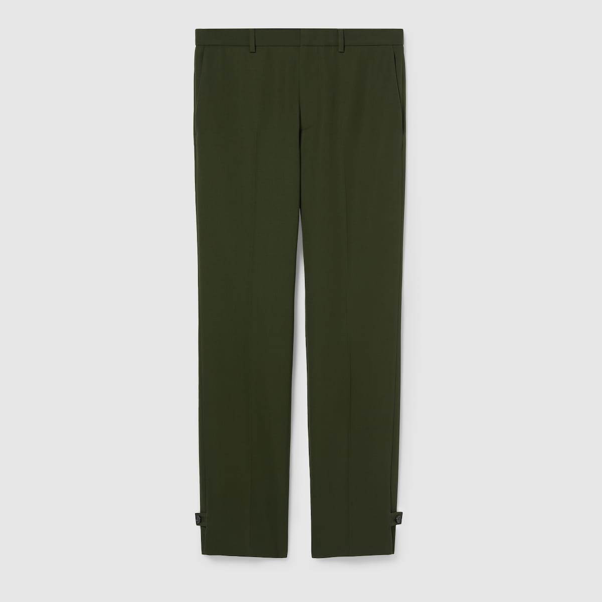 Light wool gabardine pant in forest green | GUCCI® Canada