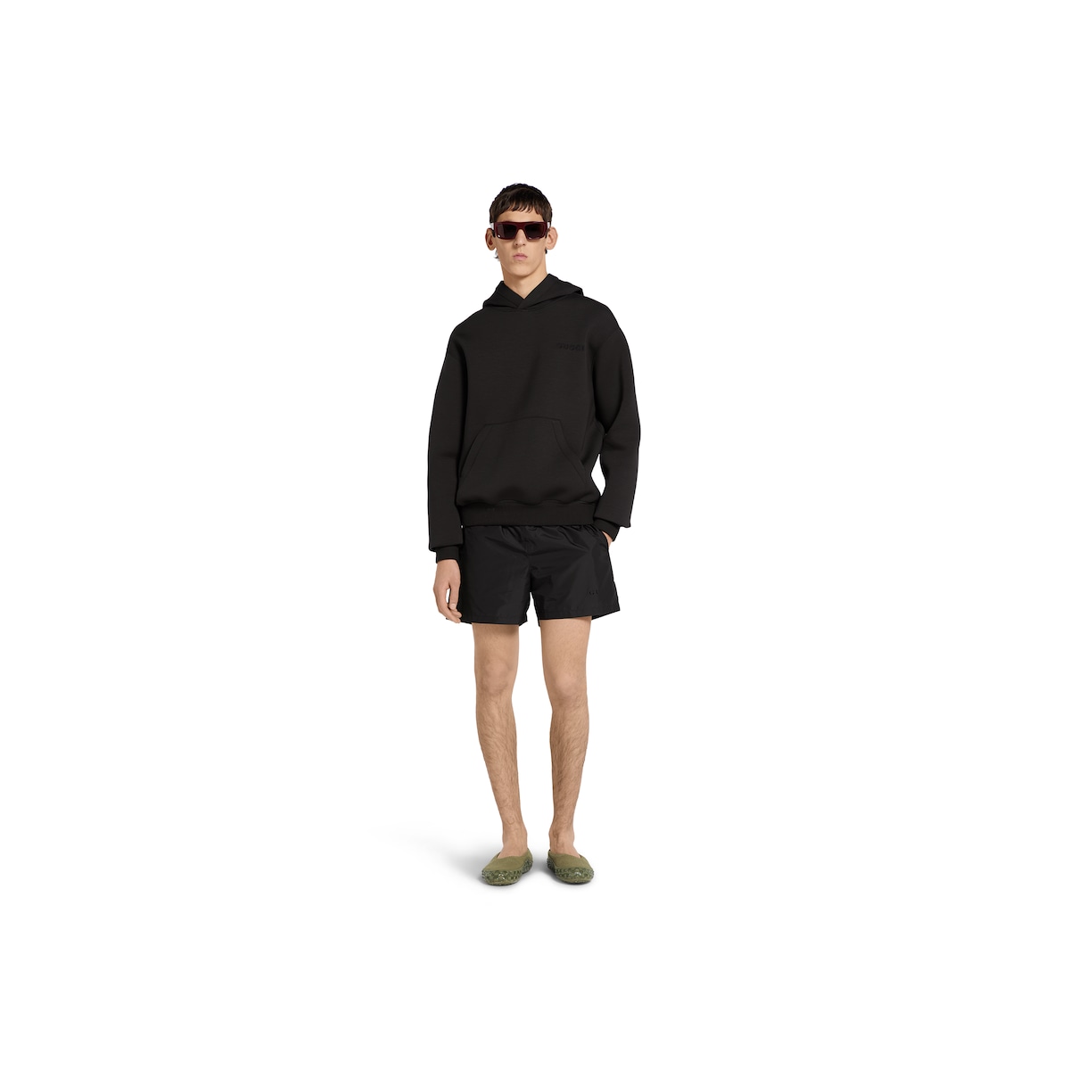 Embroidered jersey sweatshirt in black | GUCCI® UK
