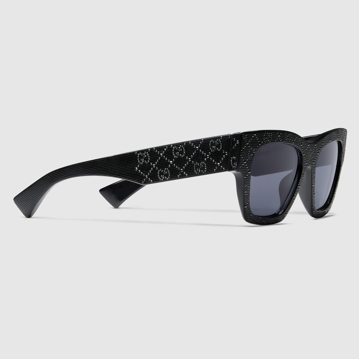 Rectangular frame sunglasses in black | GUCCI® US
