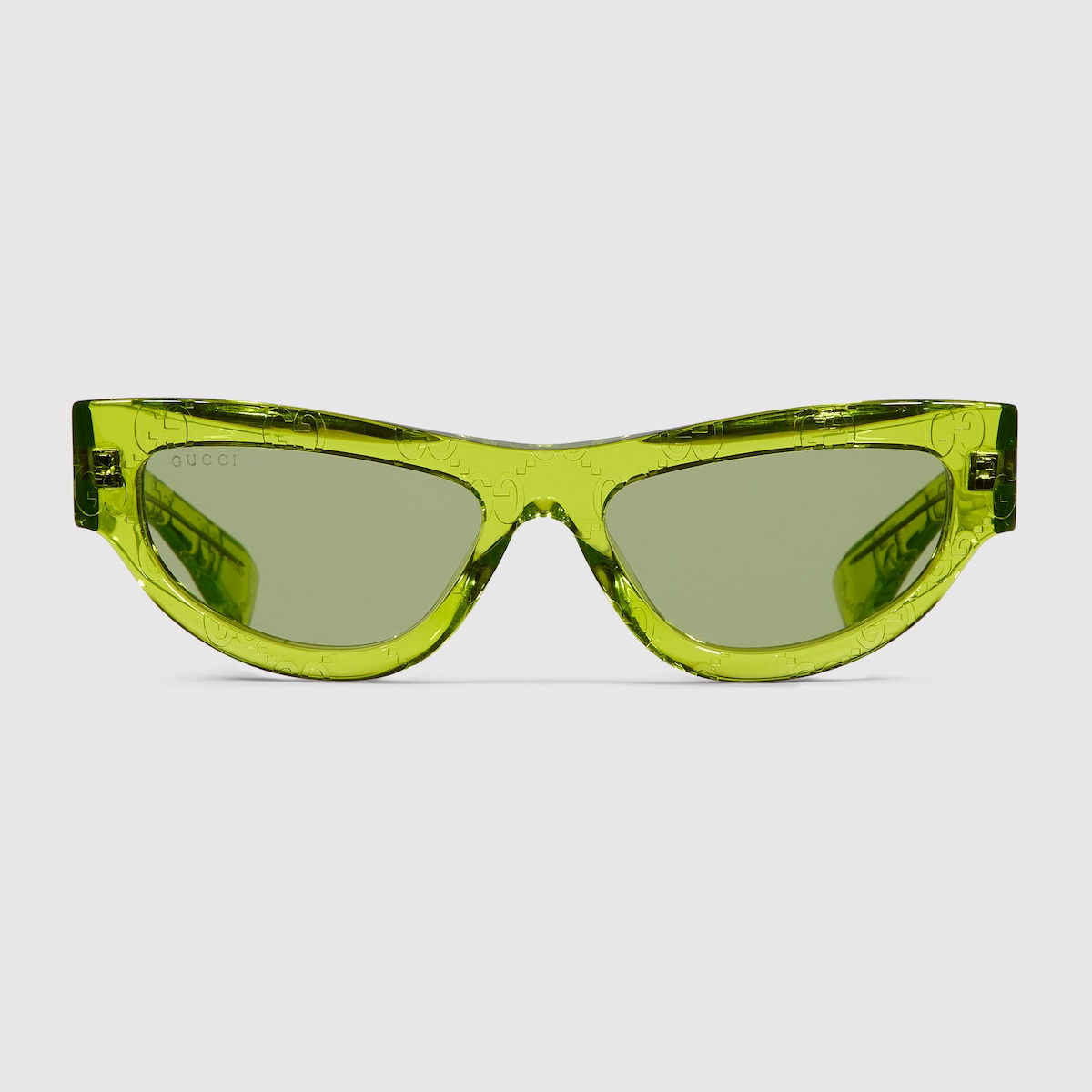 Cat eye sunglasses in acid green | GUCCI® US