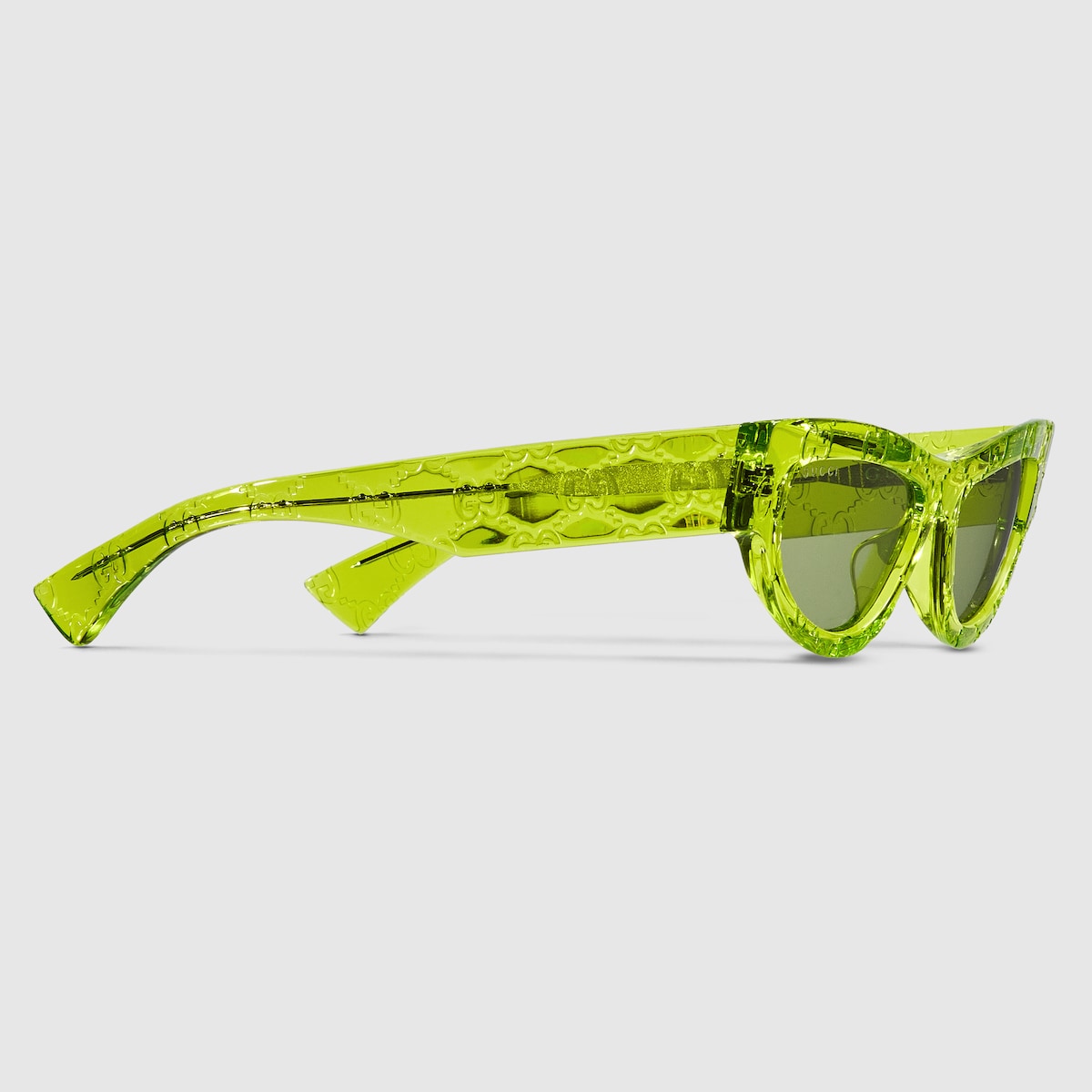 Cat eye sunglasses in acid green | GUCCI® US