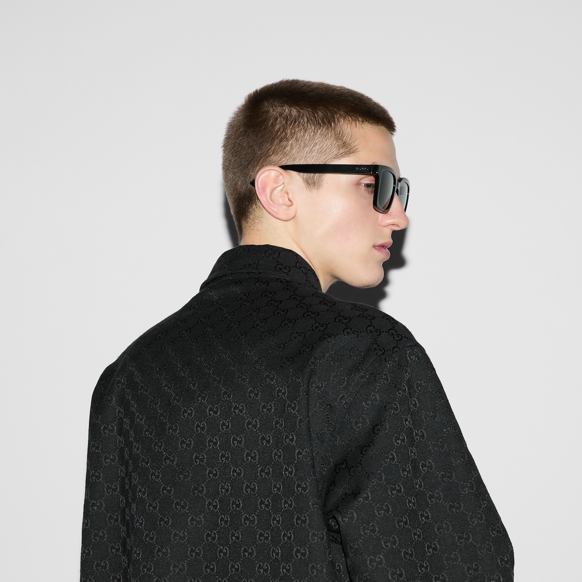 GG canvas shirt in black | GUCCI® US
