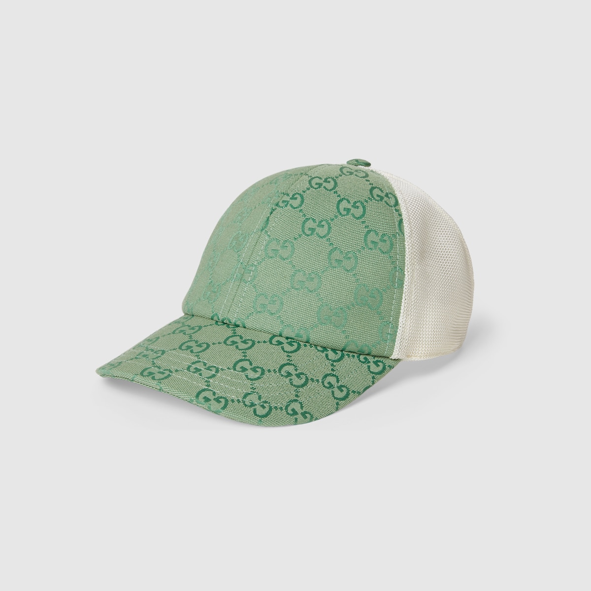 Original GG canvas baseball hat in green and white | GUCCI® AE
