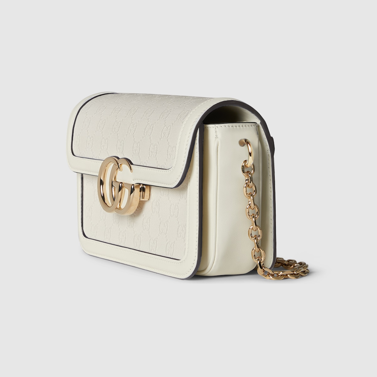 Gucci Go small shoulder bag in white GG canvas | GUCCI® HU