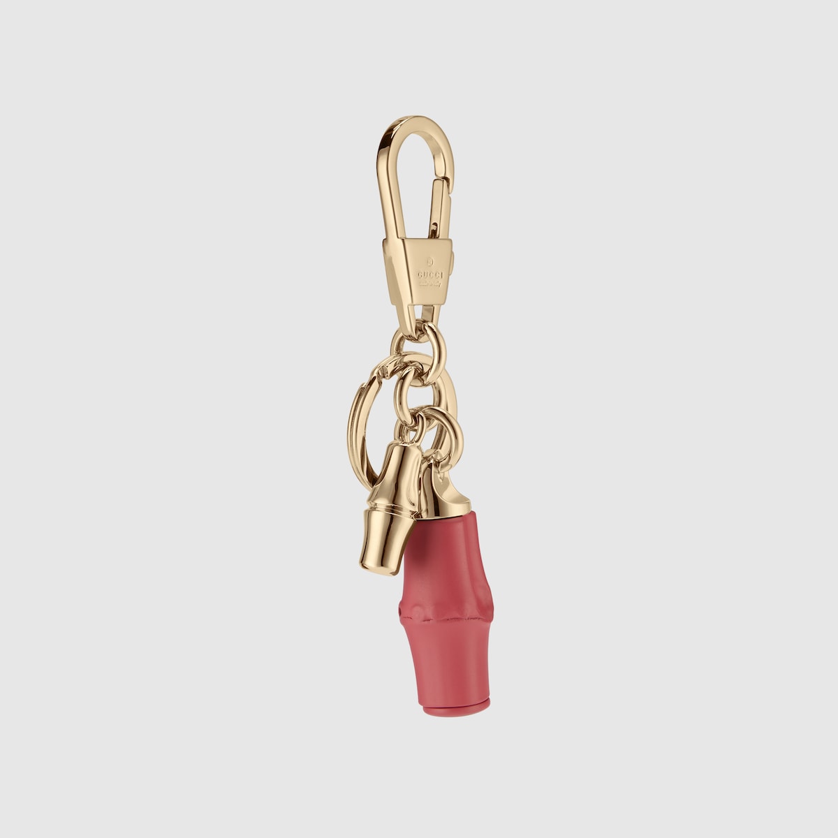 Keychain with bamboo details in fuchsia vanish | GUCCI® Australia