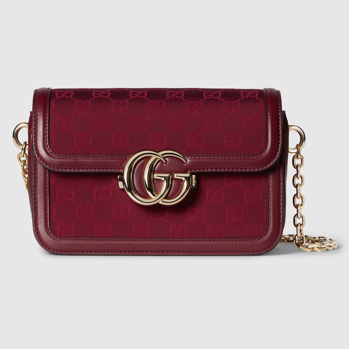 Gucci Go small shoulder bag in Rosso Ancora red GG canvas | GUCCI® CA
