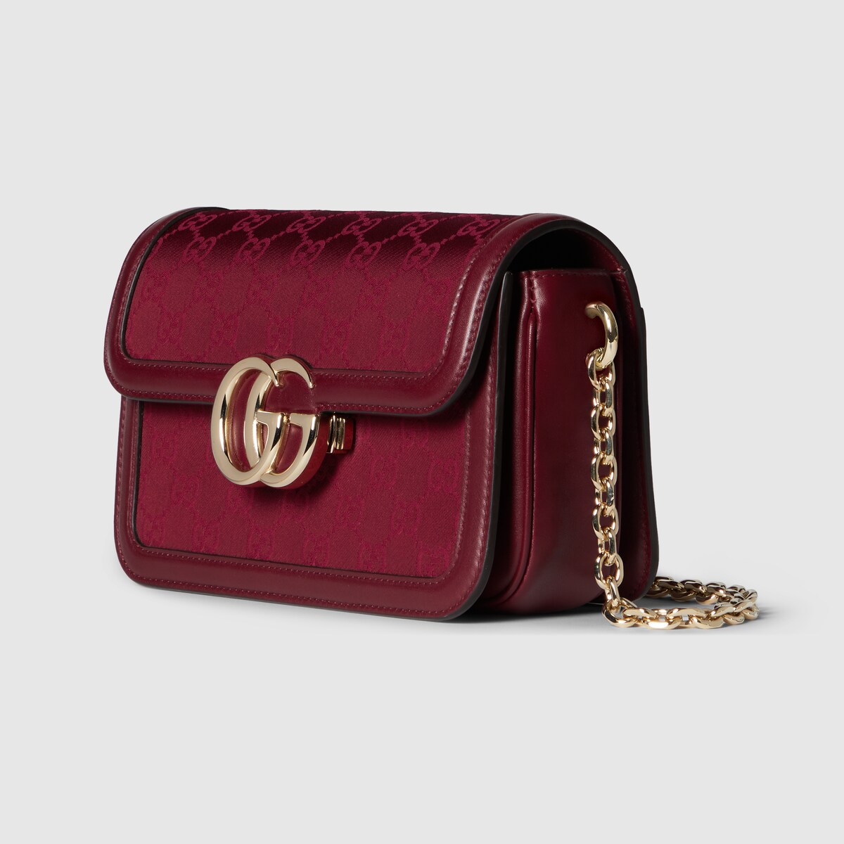 Gucci Go small shoulder bag in Rosso Ancora red GG canvas | GUCCI® CA