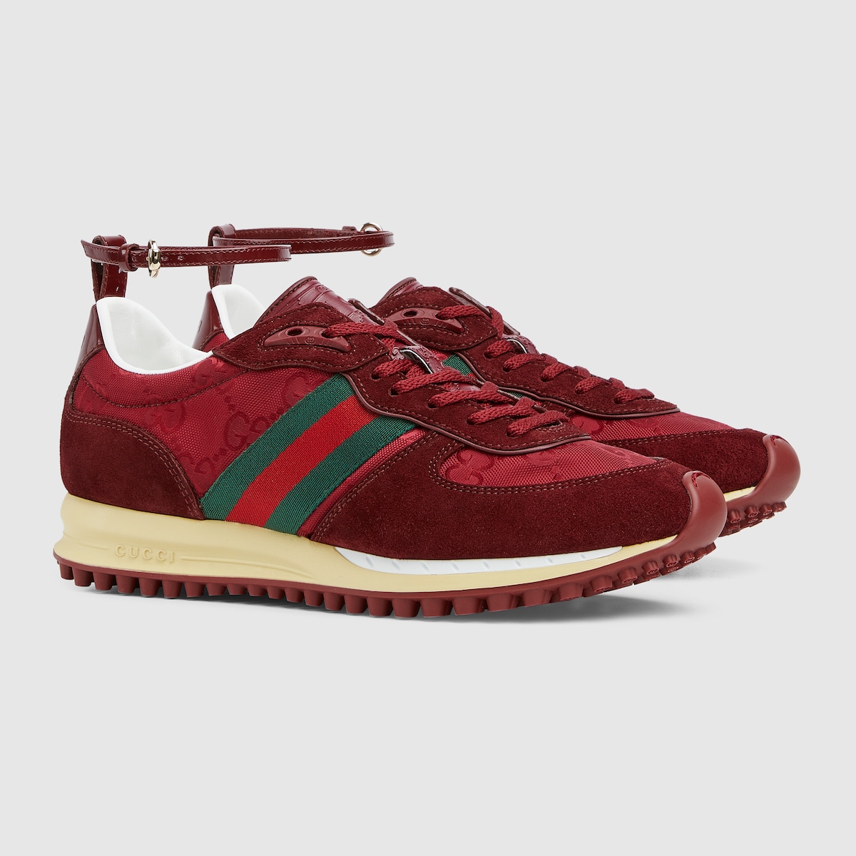 Women's Gucci Re-Motion sneaker in Rosso Ancora red GG nylon | GUCCI® MX