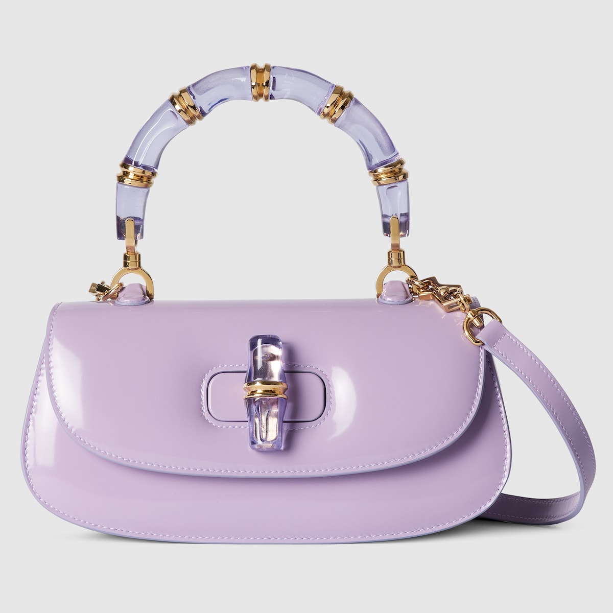 Gucci Bamboo Diva medium bag in lilac leather | GUCCI® US