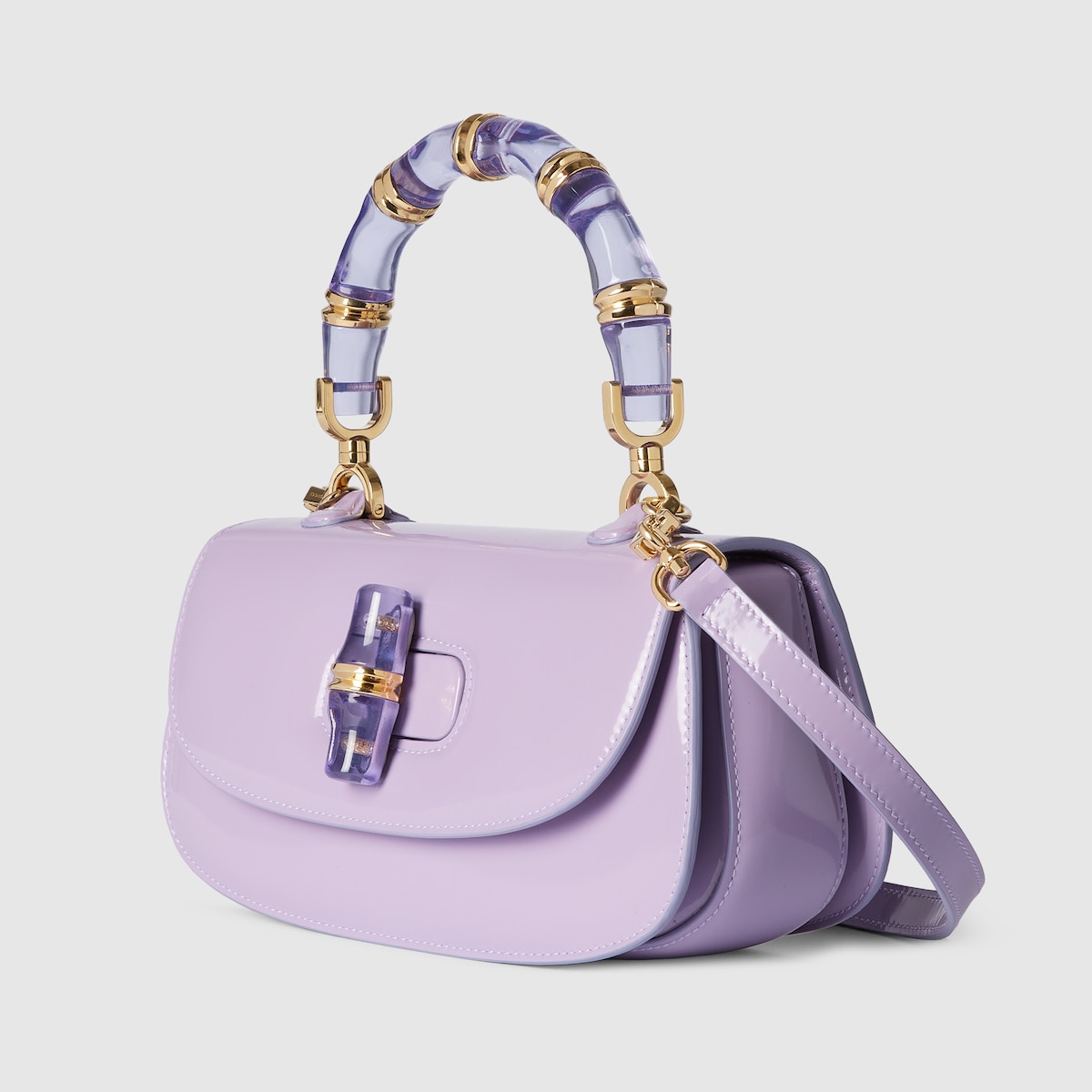 Gucci Bamboo Diva small top handle bag in lilac leather | GUCCI® NZ