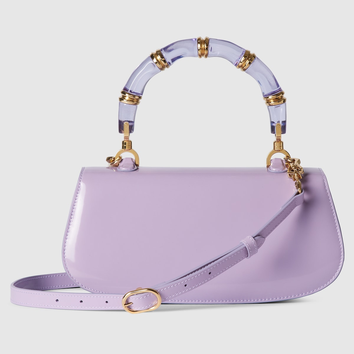 Gucci Bamboo Diva small top handle bag in lilac leather | GUCCI® NZ
