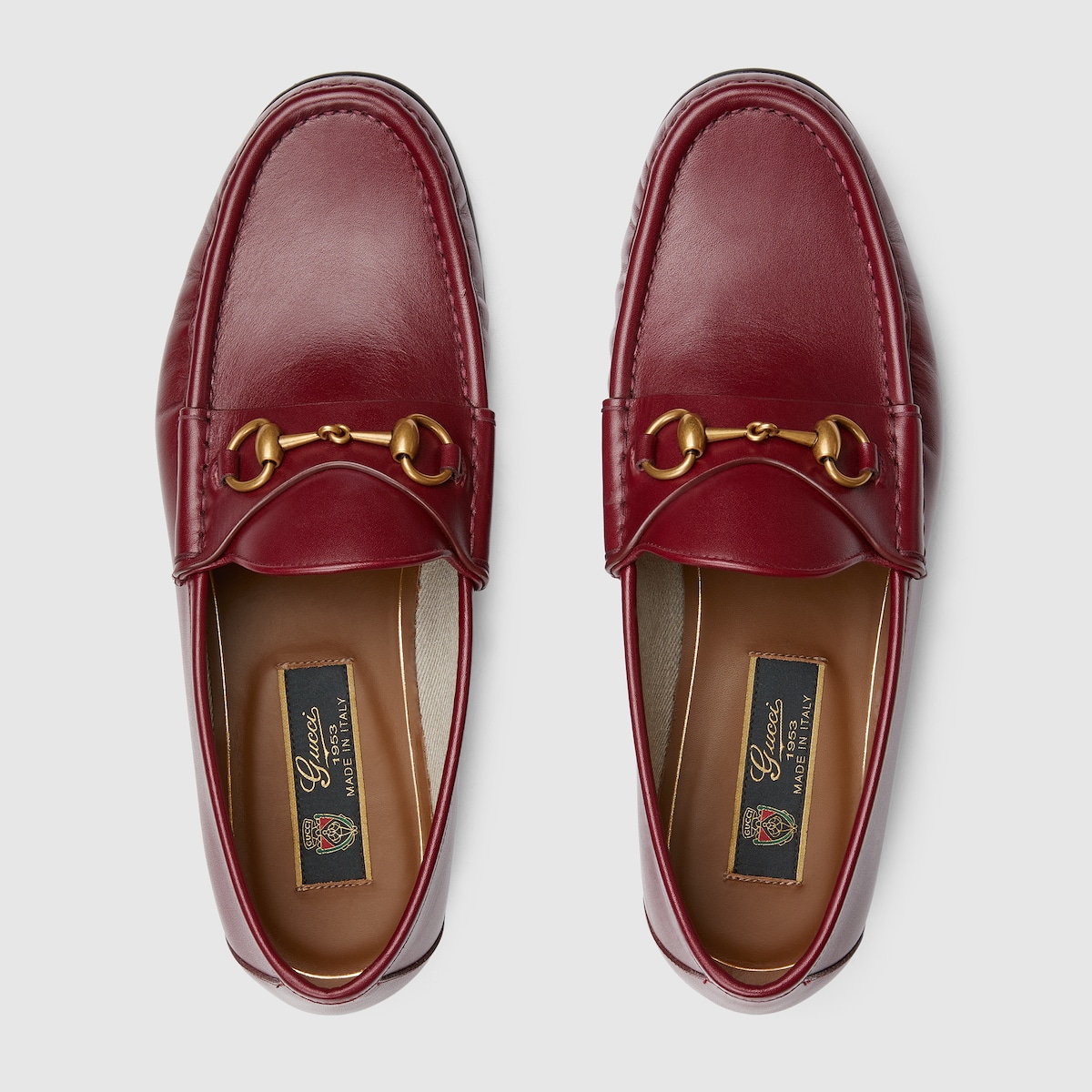 Men's Horsebit 1953 loafer in Rosso Ancora leather | GUCCI® US