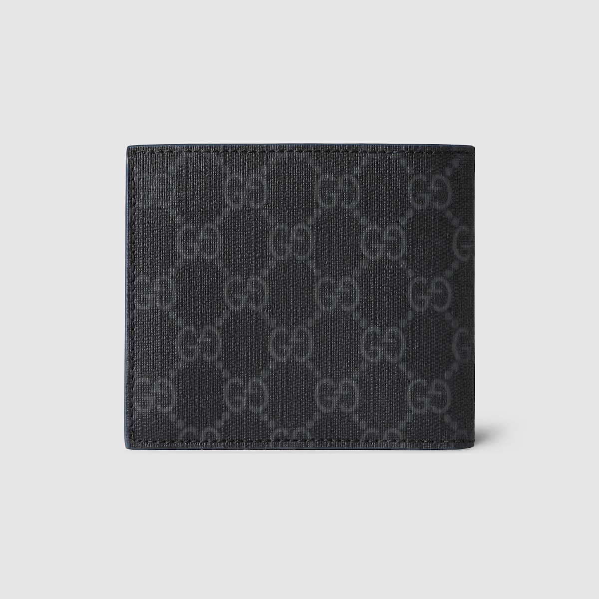 Blue interior GG coin wallet in black Supreme | GUCCI® UK