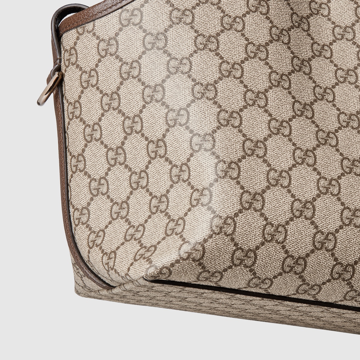 GG Monogram medium pet tote bag in beige and dark brown fabric | GUCCI® US