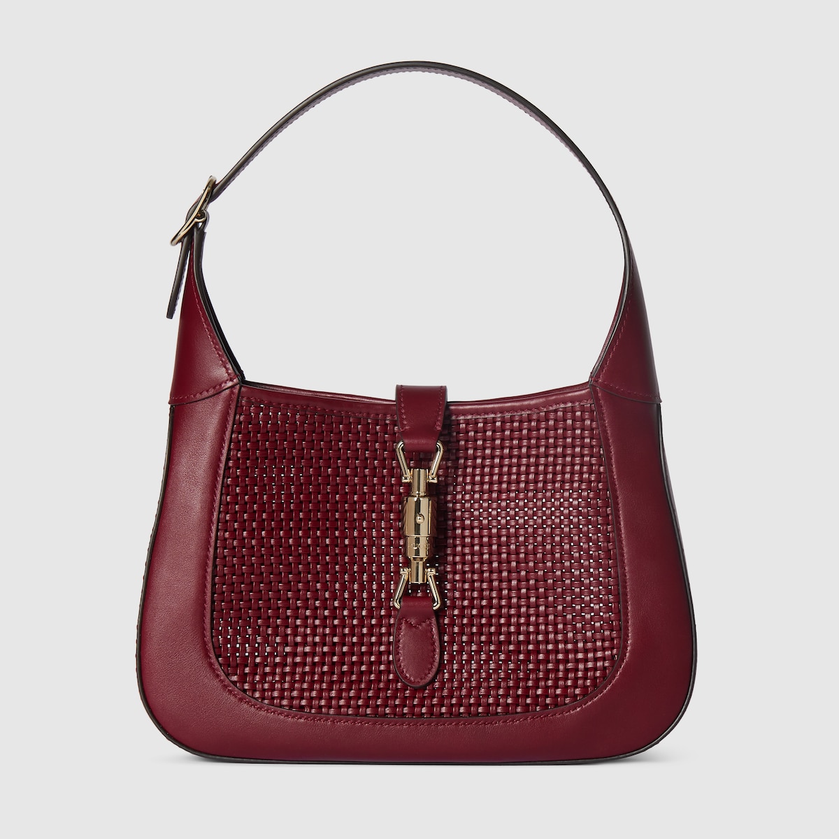 Mittelgroße Gucci Jackie 1961 Tasche in Leder in Rosso Ancora Rot ...