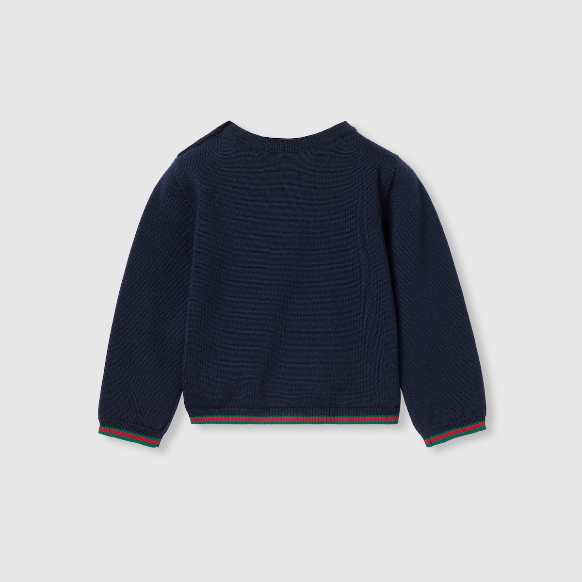 Baby wool sweater with Web in dark blue | GUCCI® ZA