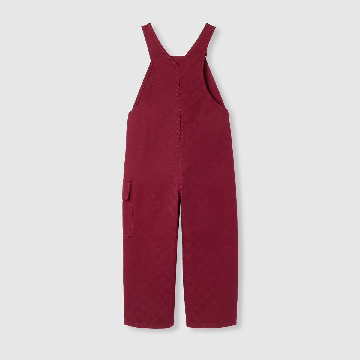 Children's GG gabardine overall in rosso ancora red | GUCCI® AU