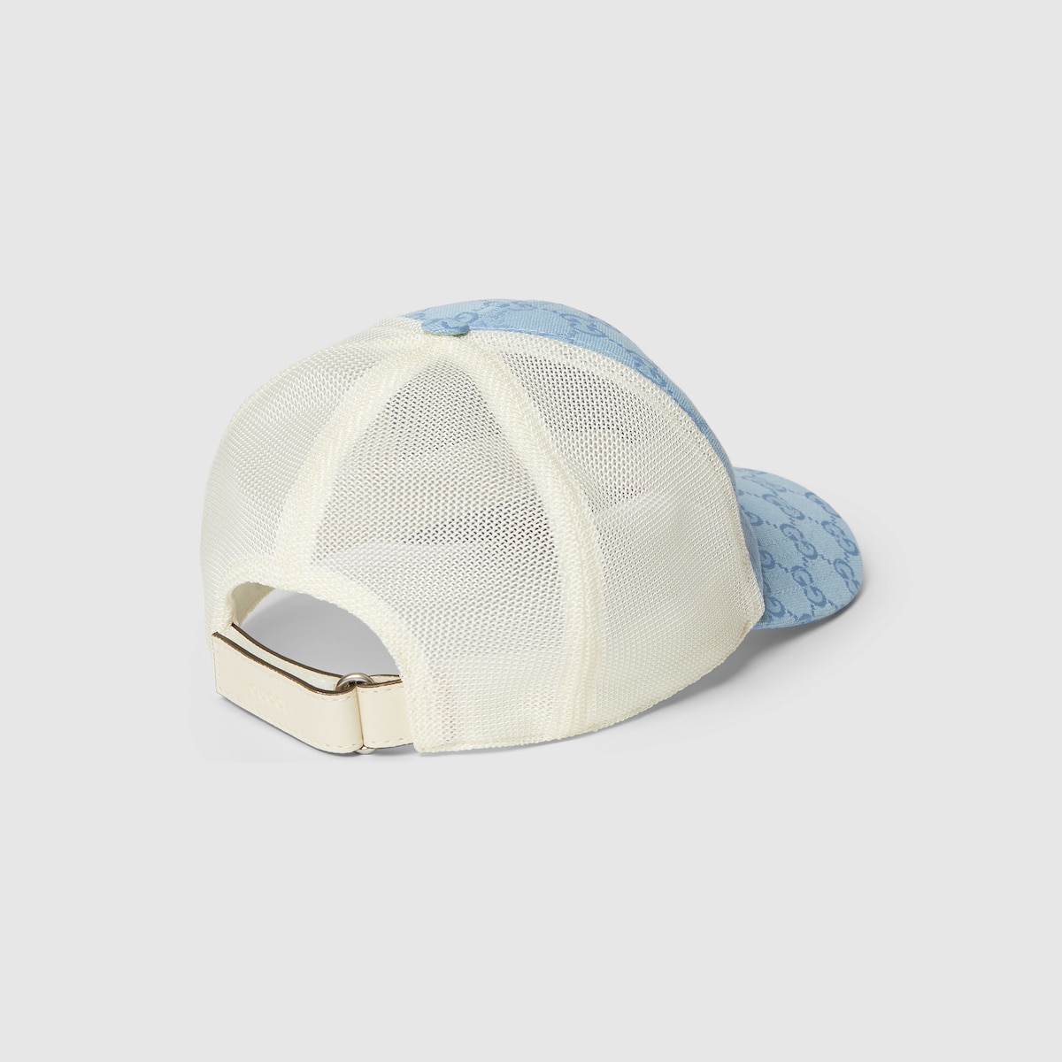 Casquette en toile Original GG en bleu clair et blanc | GUCCI® FR