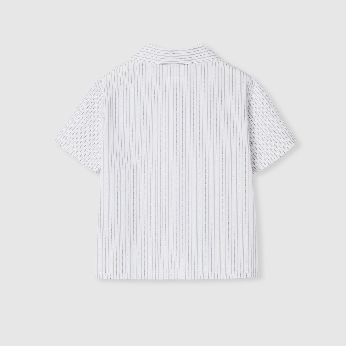 Children's embroidered muslin shirt in off white and blue | GUCCI® SE