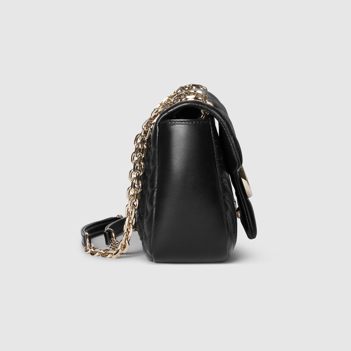 Sac à épaule GG Marmont moyen format en cuir noir | GUCCI® FR
