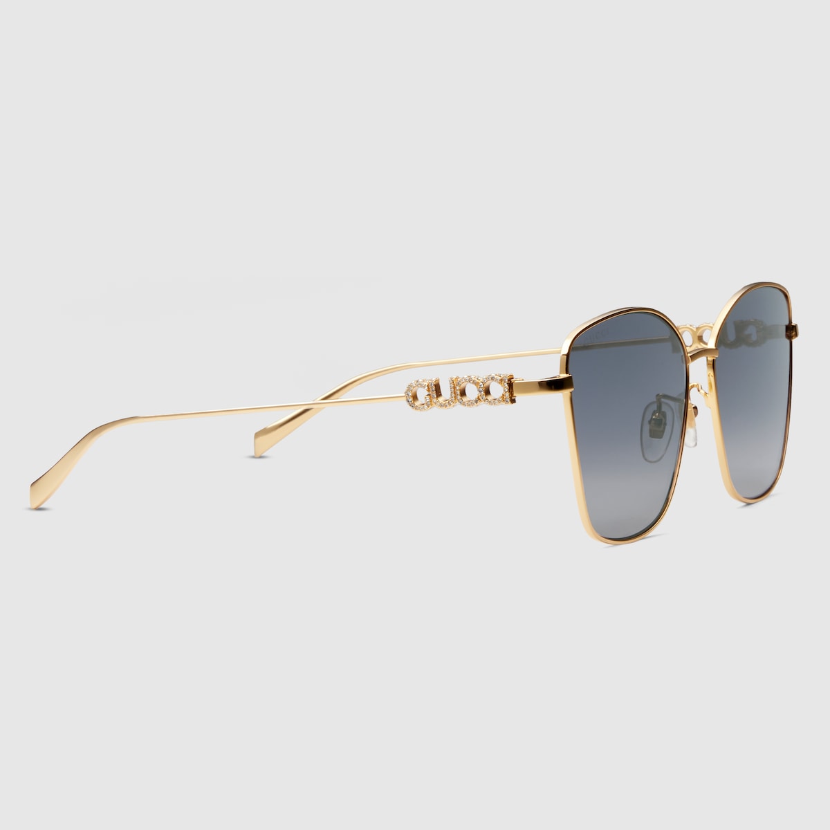 Specialized fit butterfly sunglasses in yellow gold-toned | GUCCI® CA