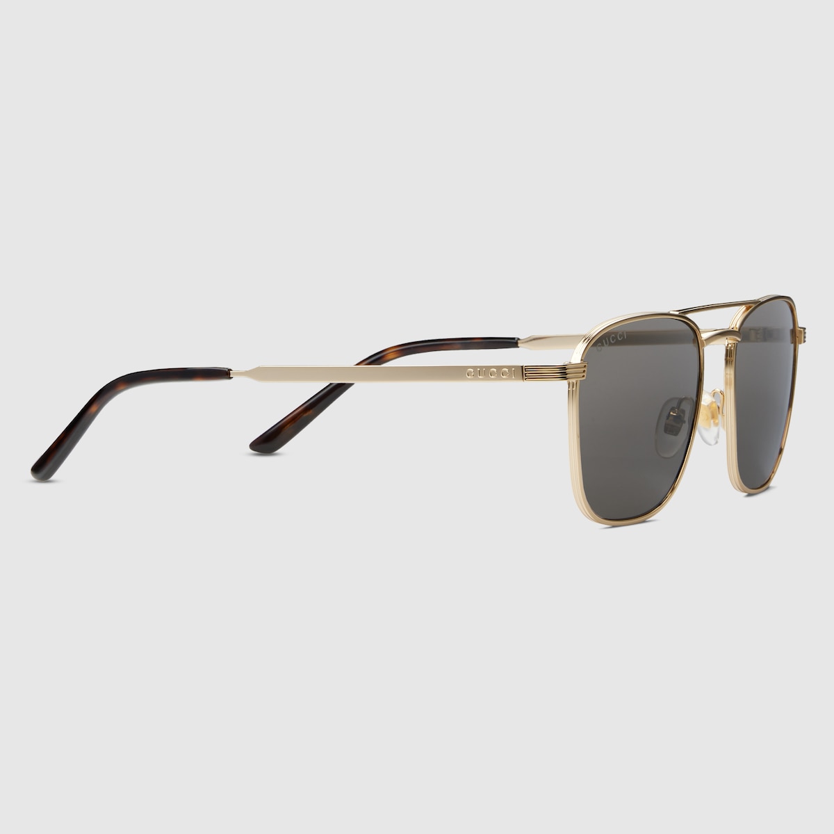 Square frame sunglasses in gold-toned | GUCCI® NZ