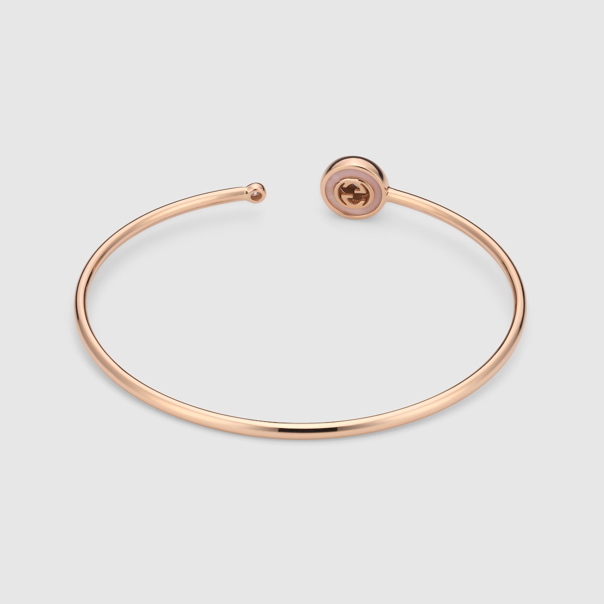 Bracciale rigido Gucci Interlocking in oro 18 carati in oro rosa 18 ...