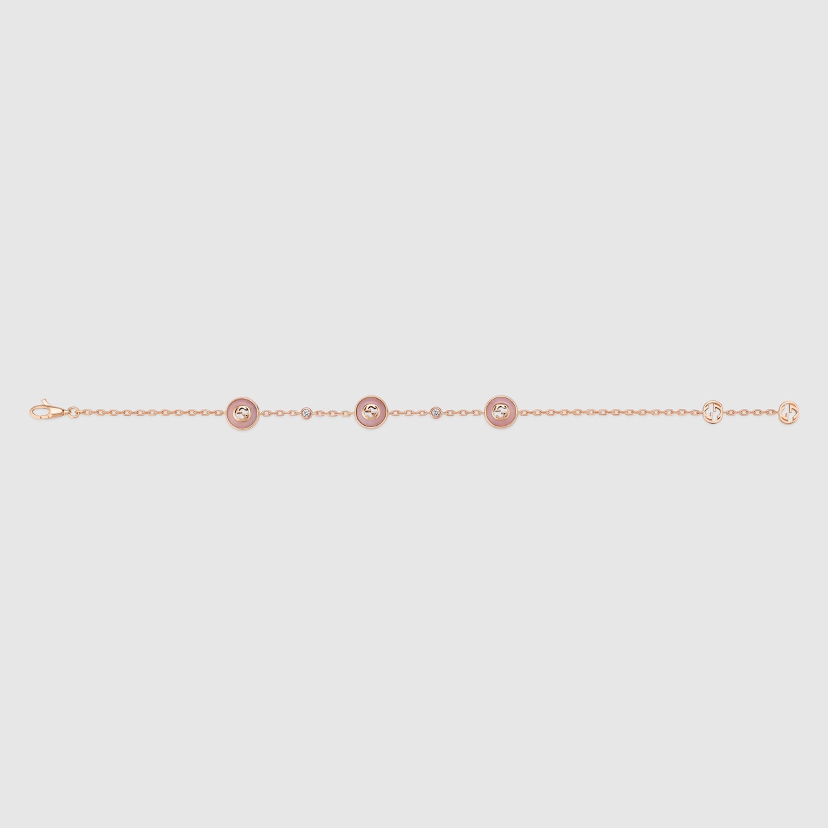 Gucci Interlocking 18k chain bracelet in 18k rose gold | GUCCI® US