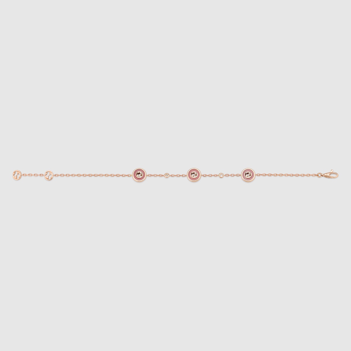 Gucci Interlocking 18k chain bracelet in 18k rose gold | GUCCI® US