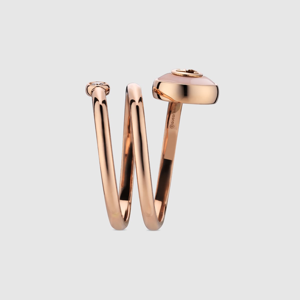 Anillo Gucci Interlocking de 18 ct en espiral en Oro rosa de 18 ...