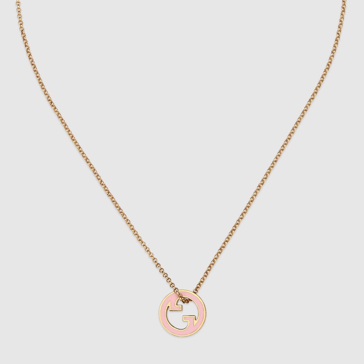 Gucci Blondie long pendant necklace in light gold-toned brass | GUCCI® US