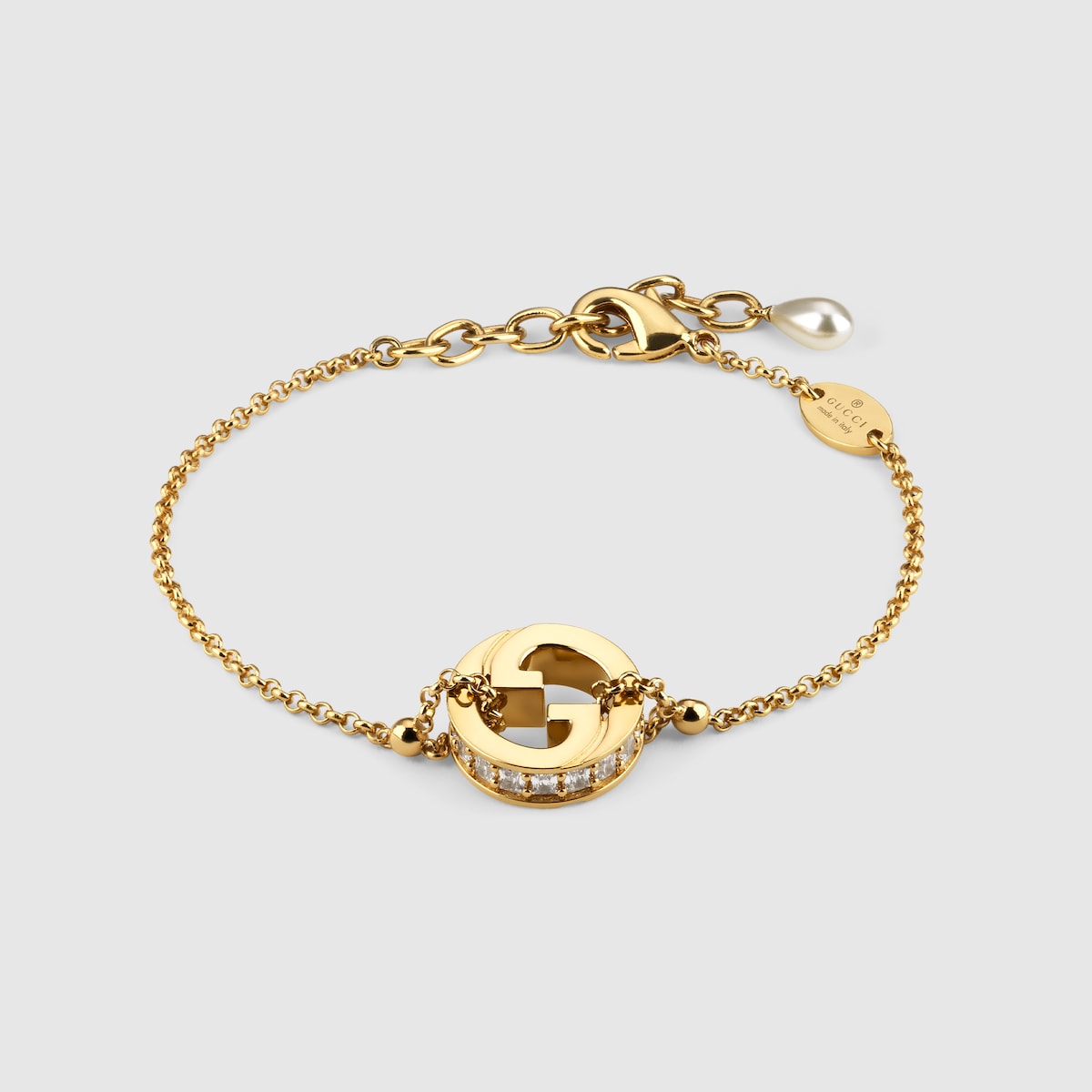 Gucci Blondie charm bracelet in light gold-toned brass | GUCCI® ZA
