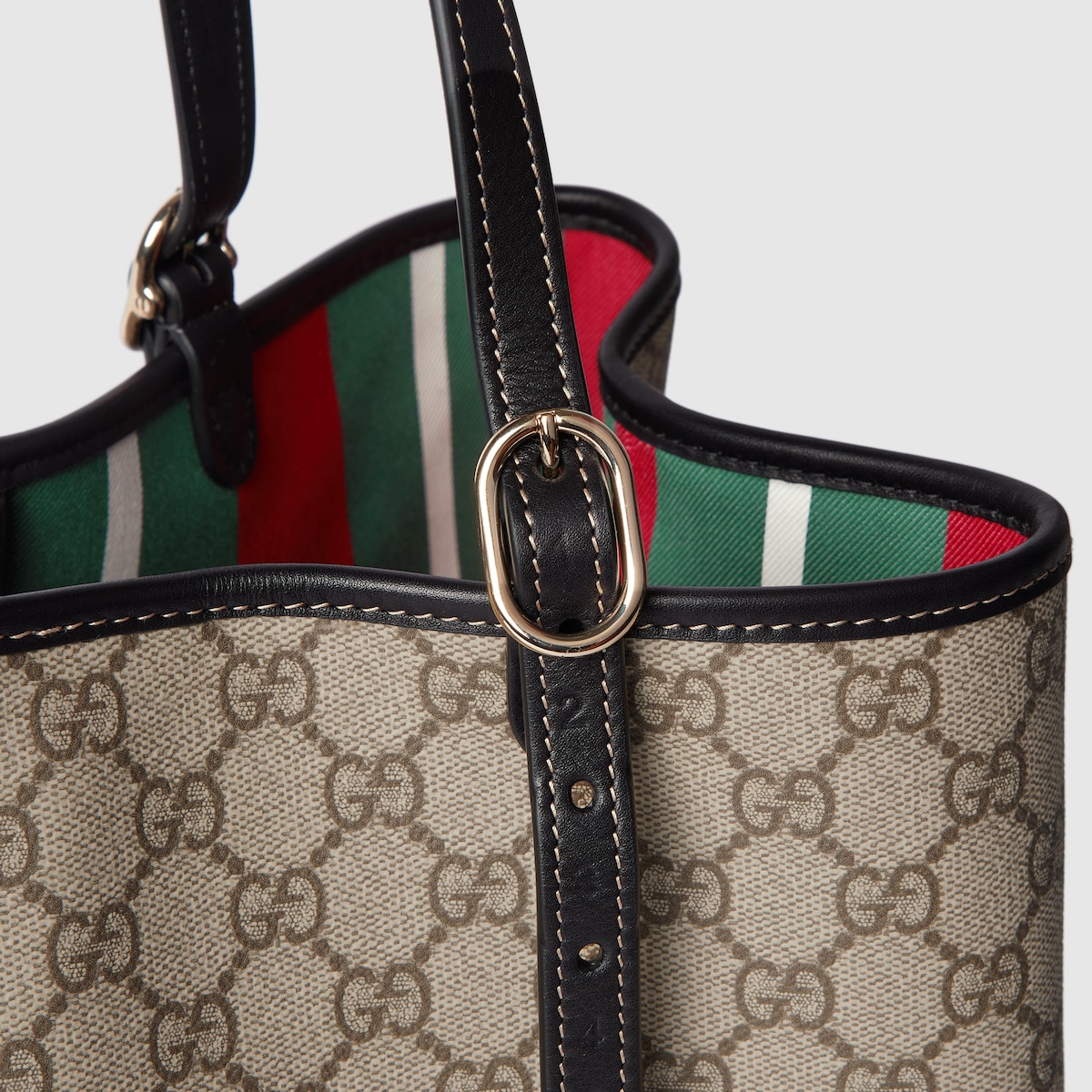 GG Emblem large tote bag in beige and brown GG fabric | GUCCI® US