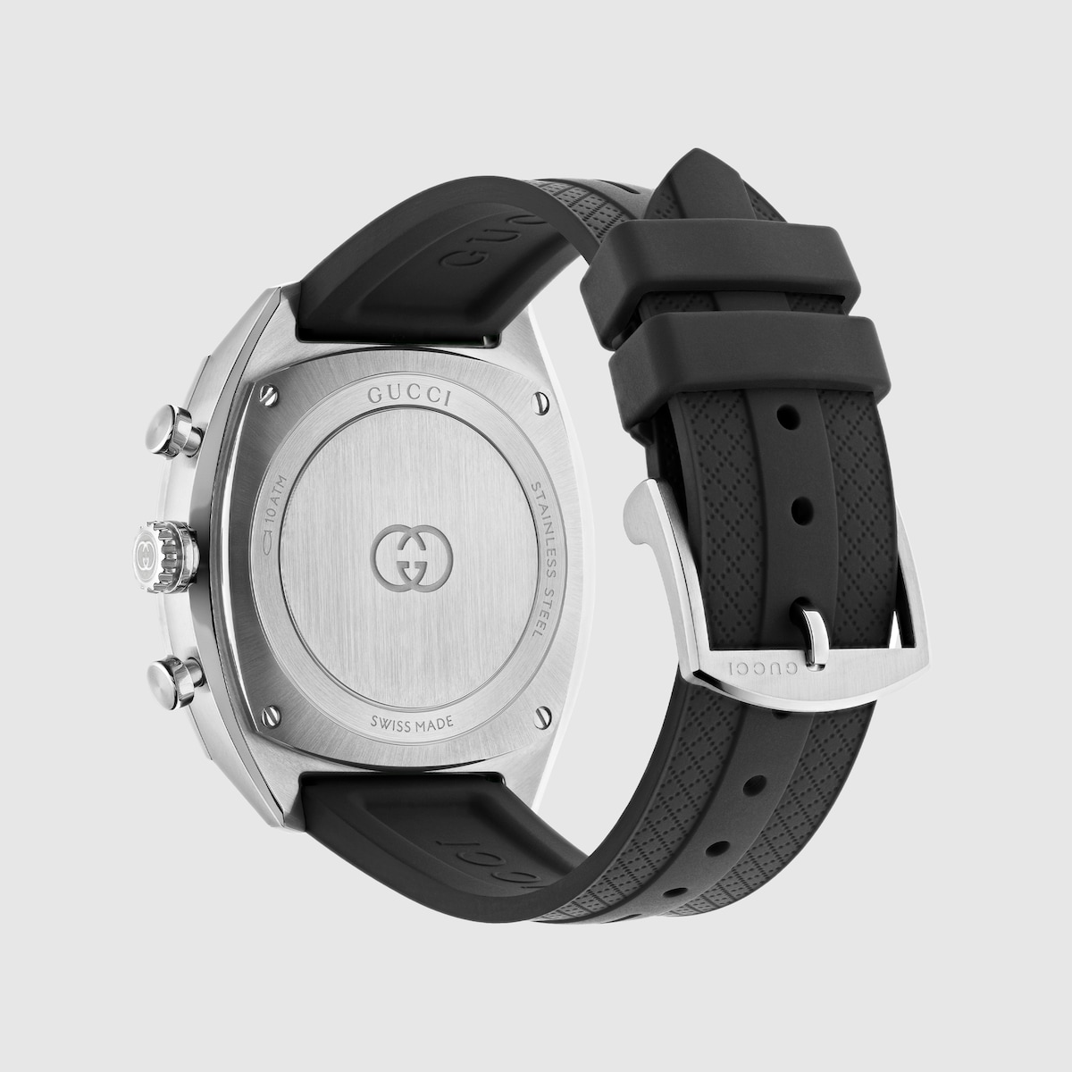 Gucci Interlocking watch, 41mm in black rubber | GUCCI® UK