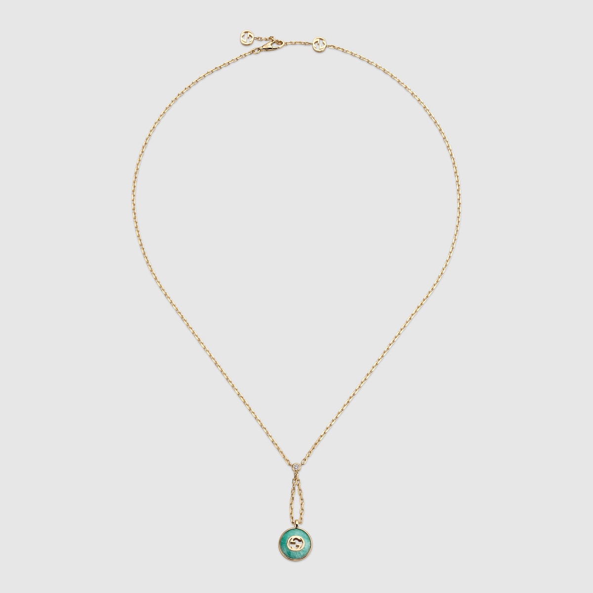 Gucci Interlocking 18k pendant necklace in 18k yellow gold | GUCCI® US
