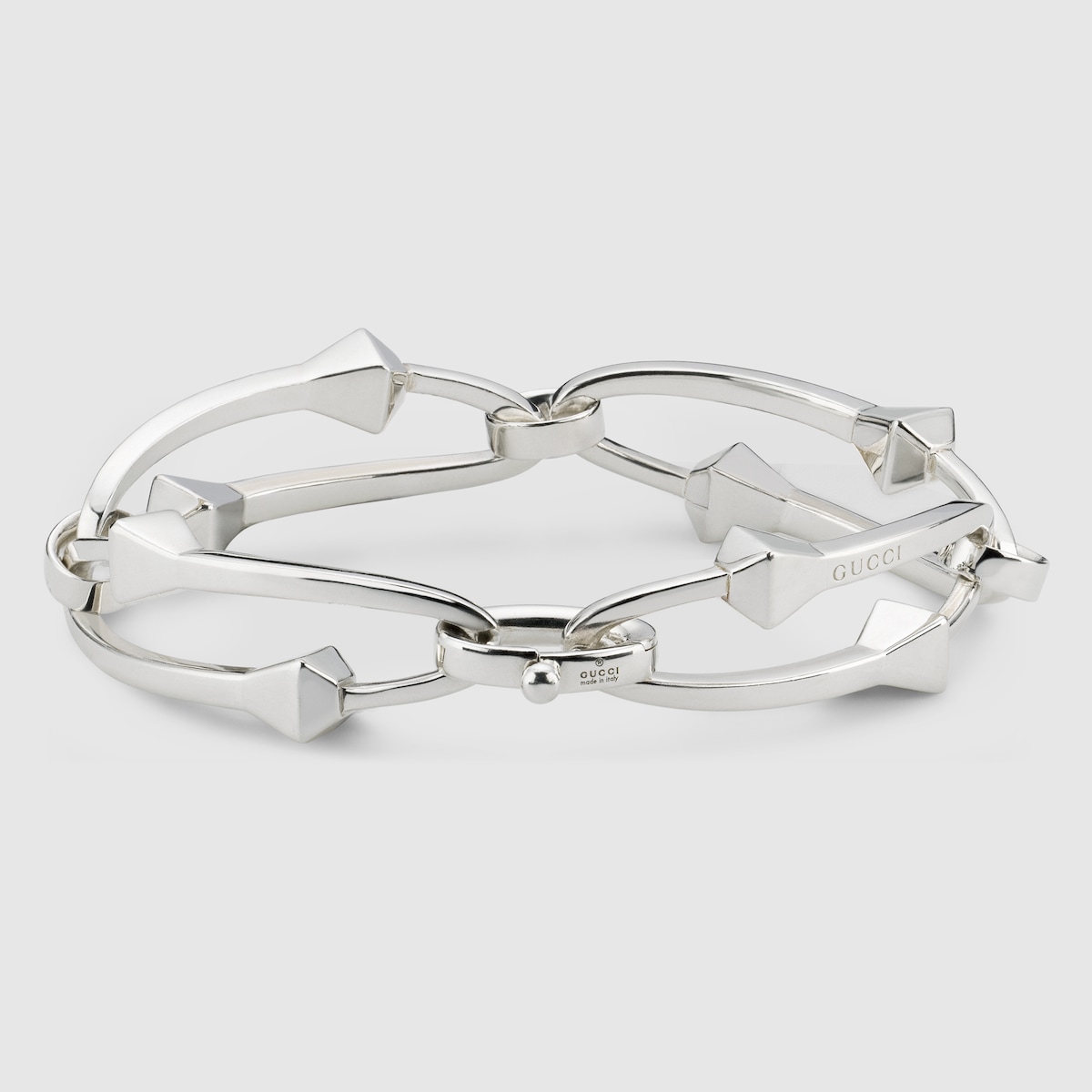 Chiodo intertwined bracelet in 925 sterling silver | GUCCI® US