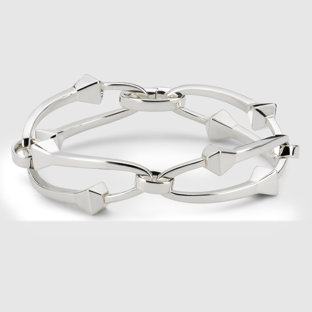 Chiodo intertwined bracelet in 925 sterling silver | GUCCI® US