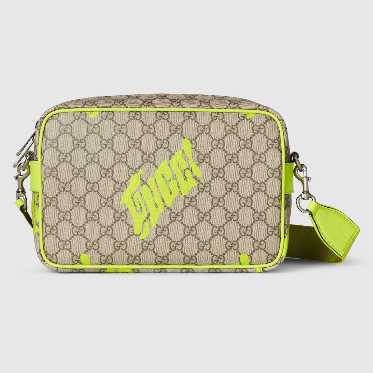 Medium crossbody bag with print in beige and dark brown GG Monogram ...