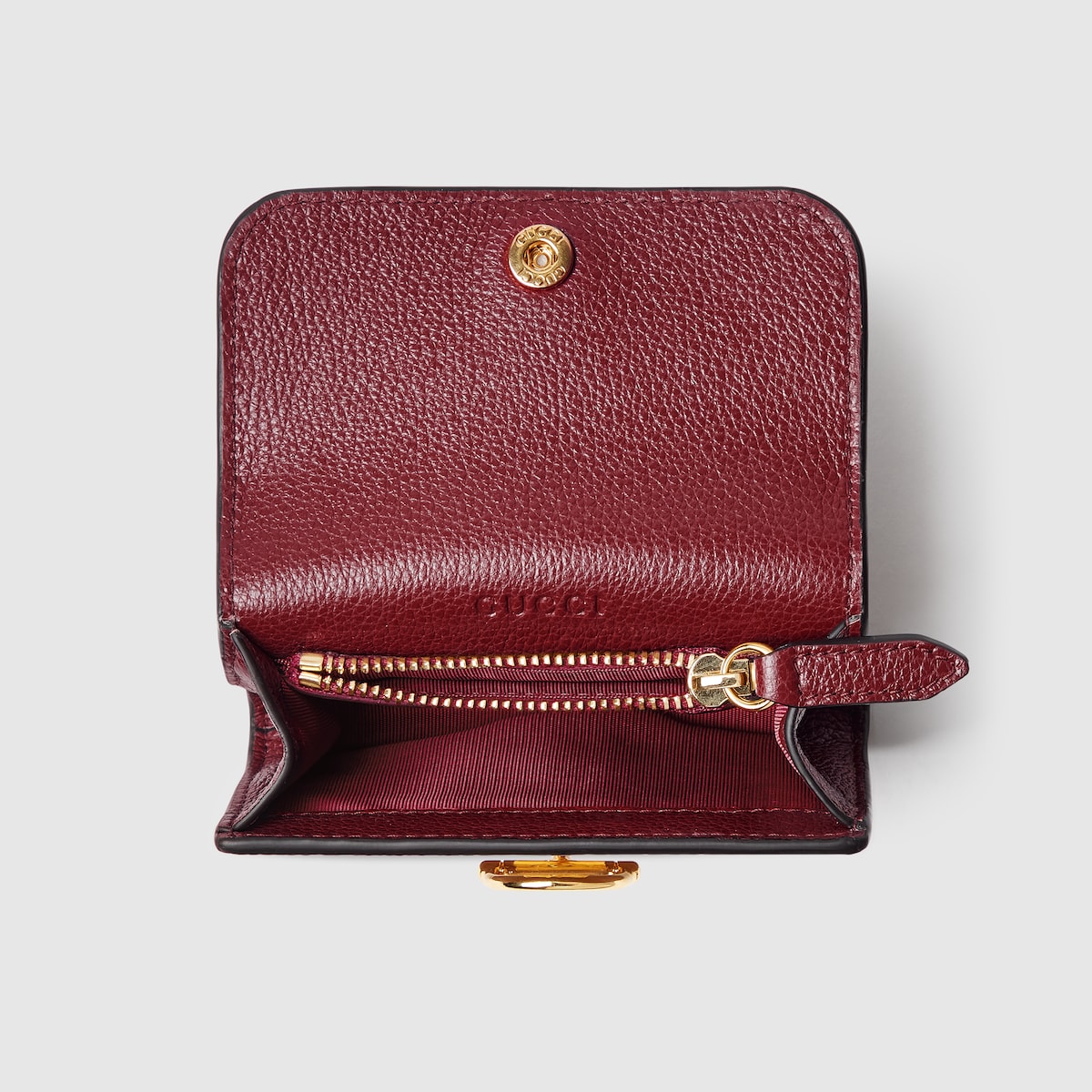 Gucci Softbit card case in Rosso Ancora red leather | GUCCI® US