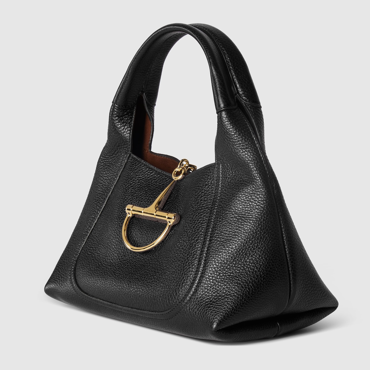 Gucci Softbit medium top handle bag in black leather | GUCCI® UK