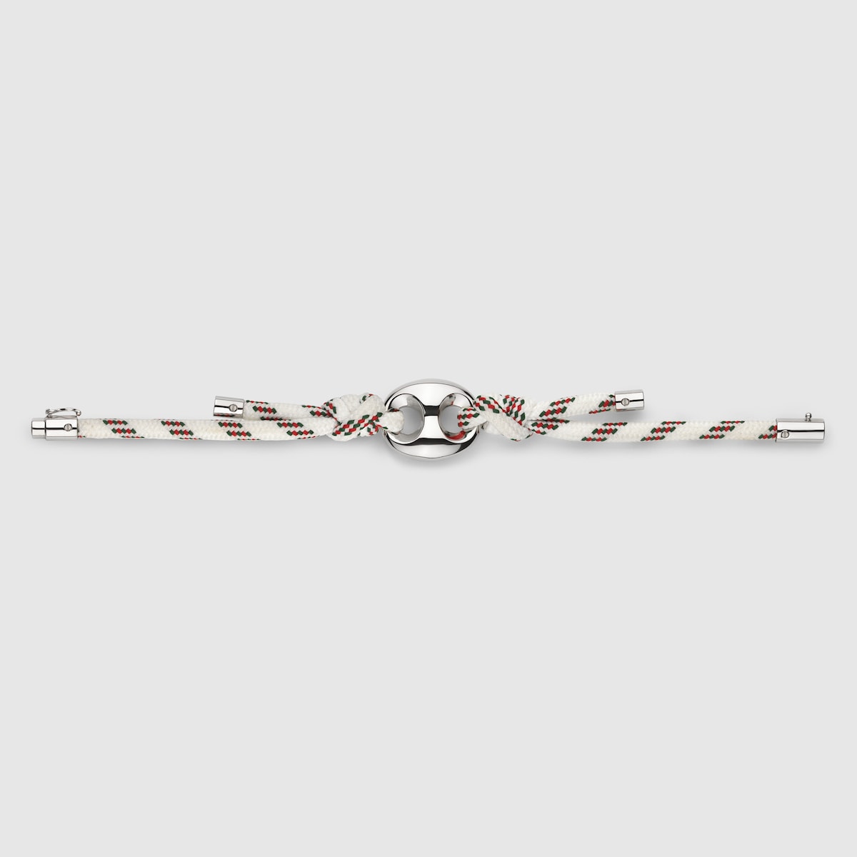 Gucci Marina Chain fabric bracelet in white and multicolor polyester ...