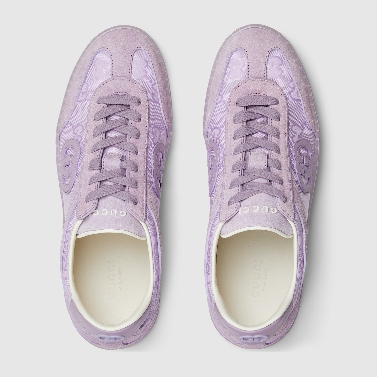 Women's G75 sneaker in lilac suede | GUCCI® Australia