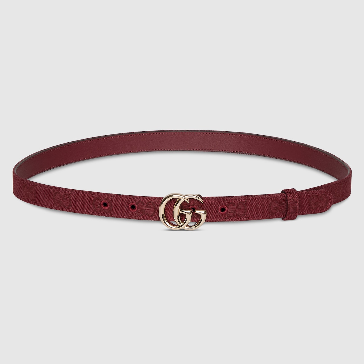 GG Marmont thin belt in Rosso Ancora red leather | GUCCI® NZ