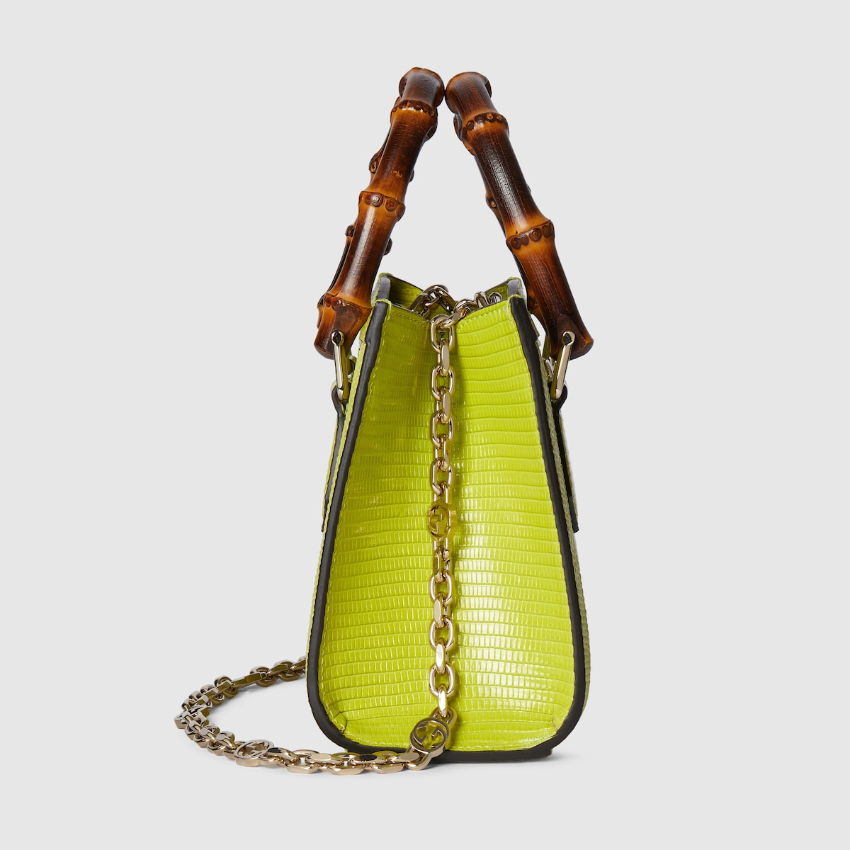 Gucci Diana lizard small tote bag in bright green | GUCCI® AE