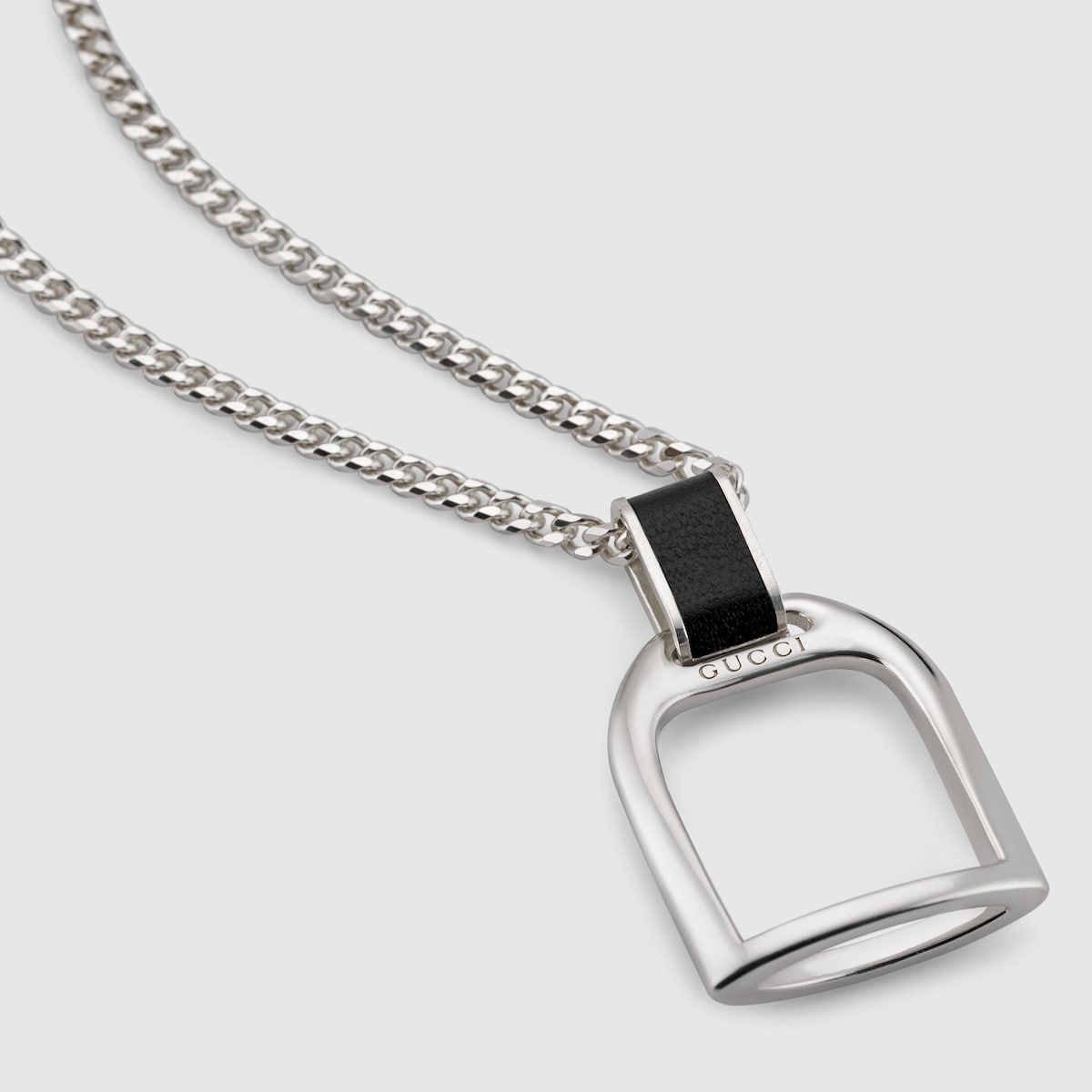 Gucci Staffa long pendant necklace in 925 sterling silver | GUCCI® US