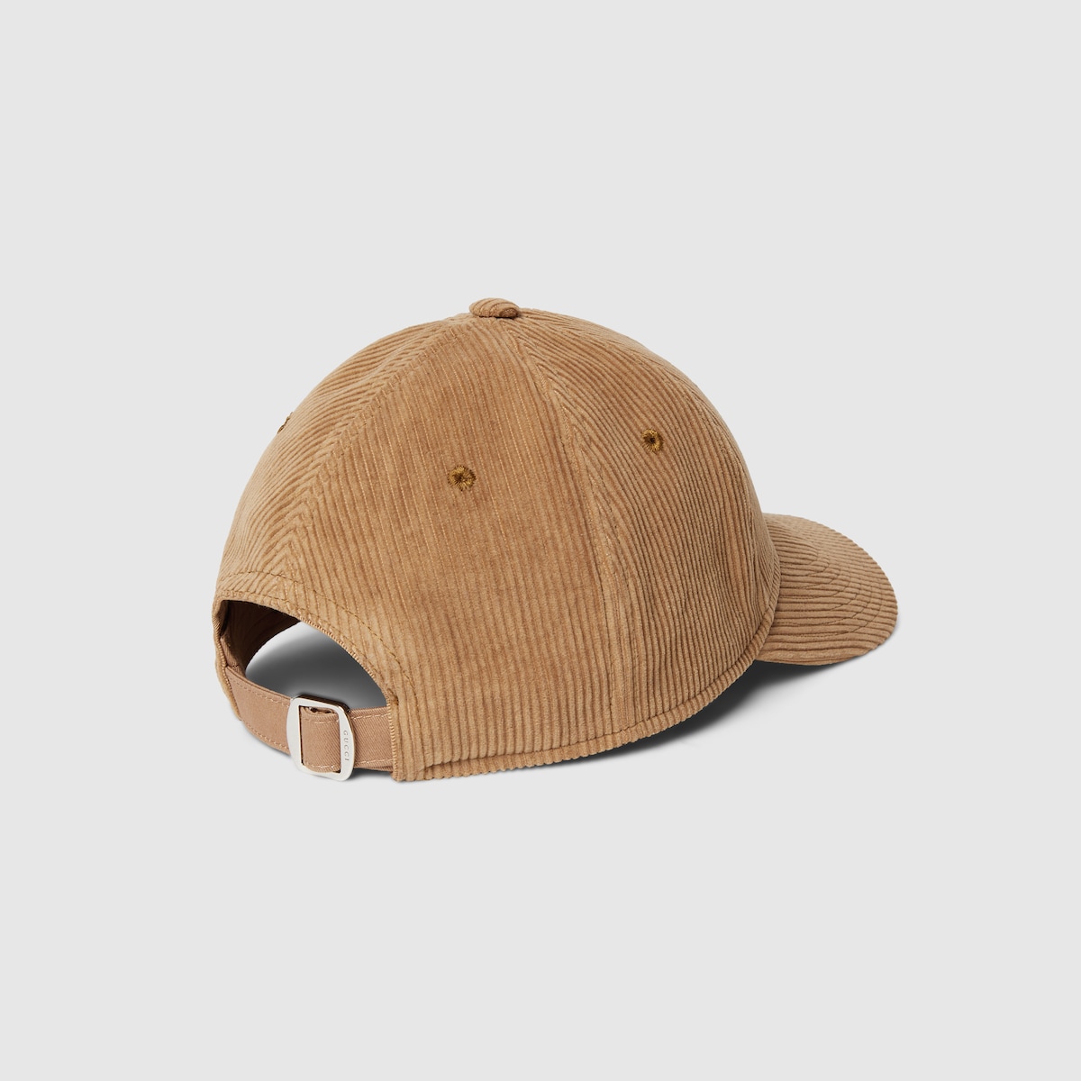 Velvet baseball hat with embroidery in beige | GUCCI® US