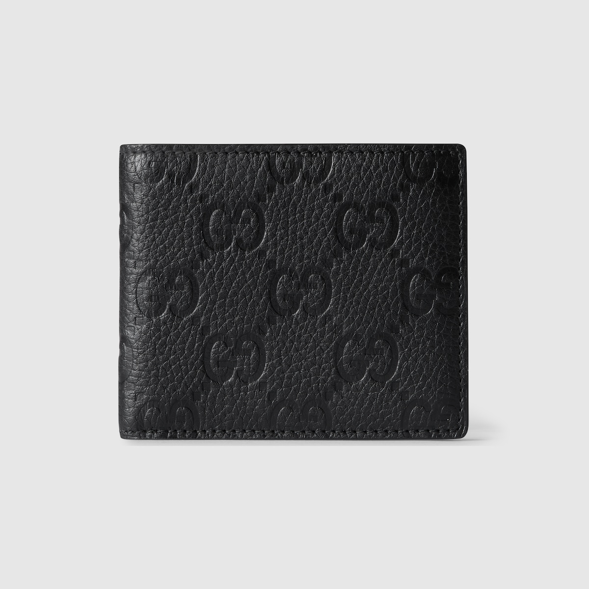 Cartera plegable Gucci Imprint inpiel GG negra | GUCCI® MX