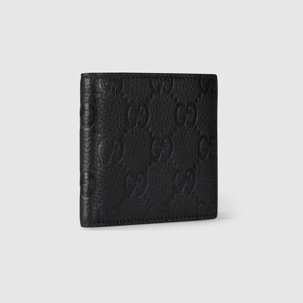 Cartera plegable Gucci Imprint inpiel GG negra | GUCCI® MX
