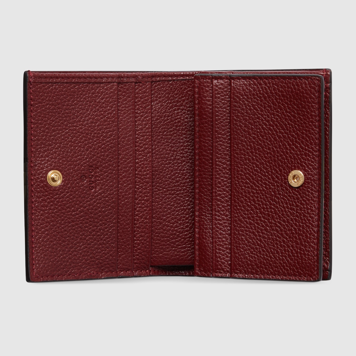 双色GG Marmont系列小号钱包 in米色和古驰安可拉红皮革 | GUCCI® DE